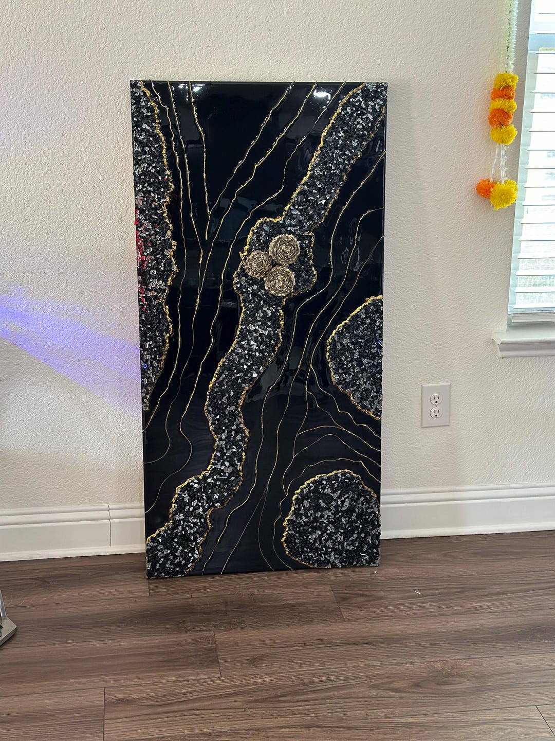 Black Resin Art custom Art Geode Artresin Painting Luxury Artcrystal ...