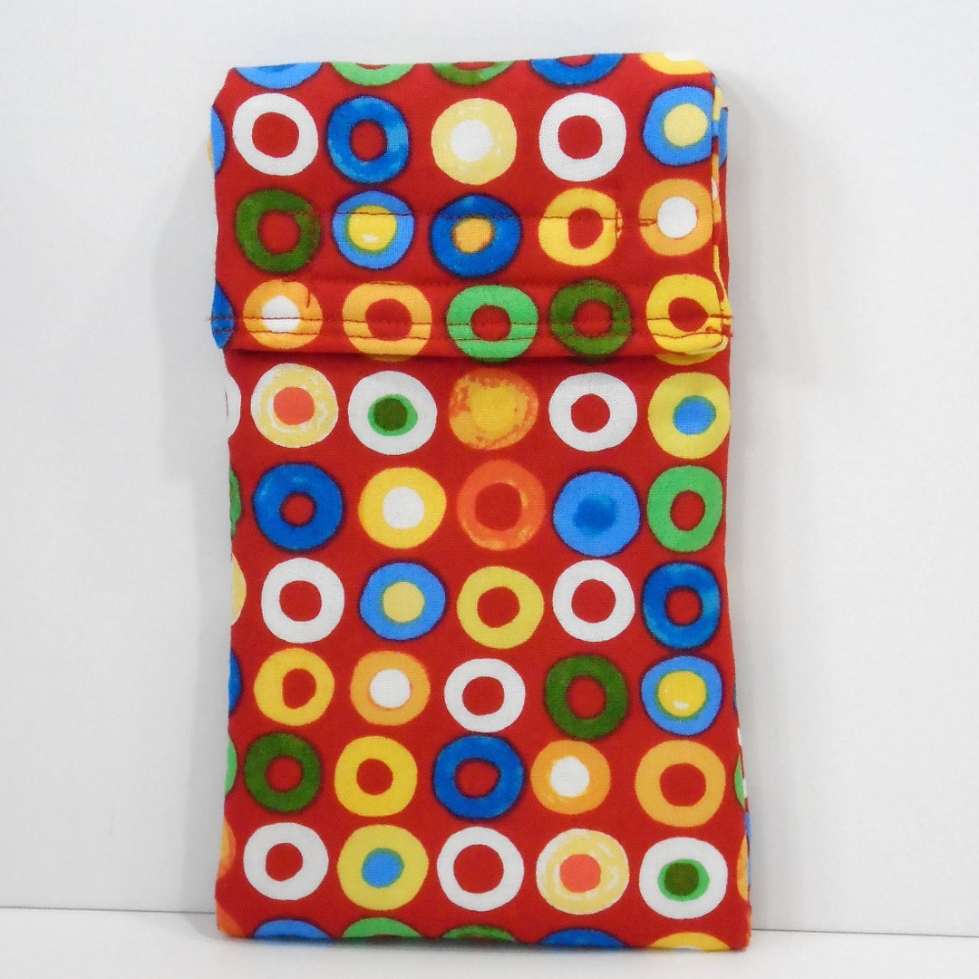 Large Red Circle Phone Case - Large Cell Phone Case - Sunglasses Case ...