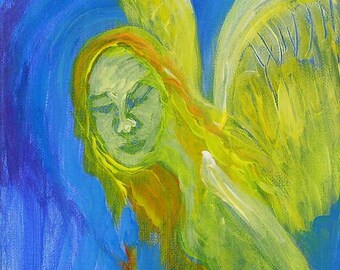 Red Angel Original Acrylic Painting on Stretched Canvas 20 Inch - Etsy
