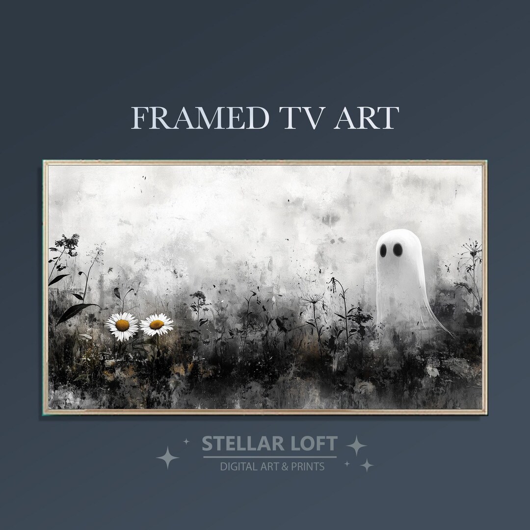 A Spooky Ghost Landscape Painting for Frame TV, Digital Download for ...