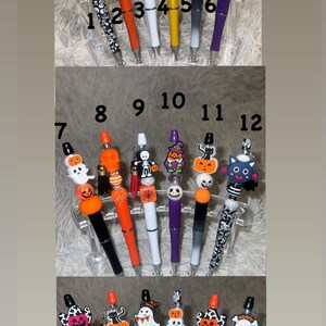 Halloween Pen,pumpkin Pen,spooky Beads,gift,party Favors,custom Pen - Etsy