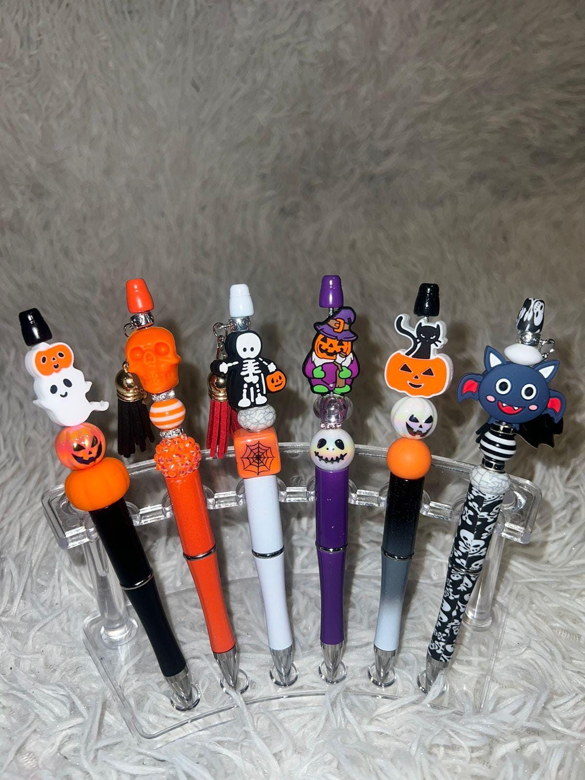 Halloween Pen,pumpkin Pen,spooky Beads,gift,party Favors,custom Pen - Etsy