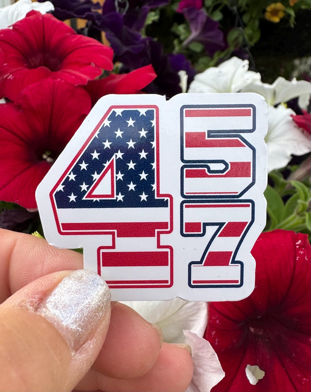 45th & 47th President Sticker | Patriotic American Flag Vinyl Decal - Etsy