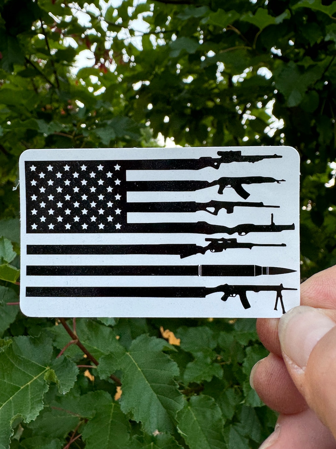 American Flag Guns Sticker. Great for Water Bottle, Phone Case ...