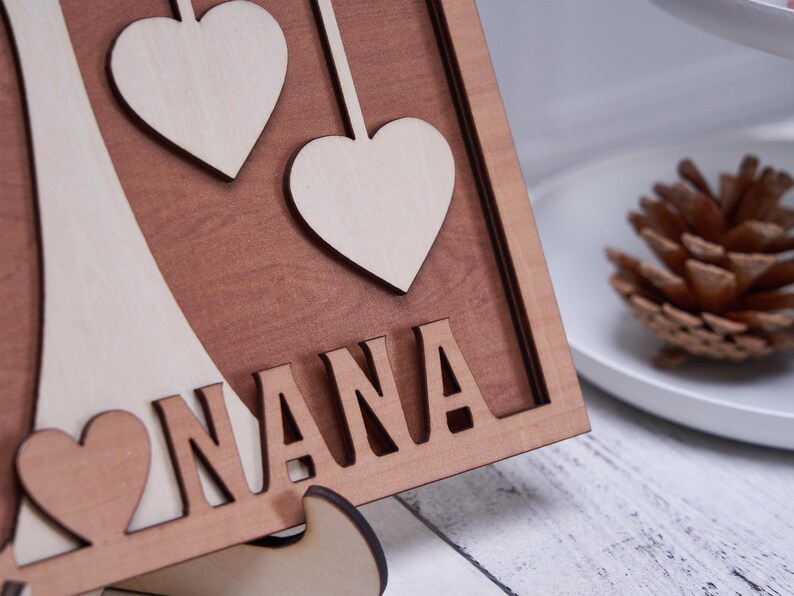Family Tree Hanging Heart 3D Wall Hanging Ornament, Personalized Gift ...