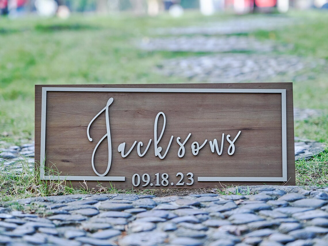 Established Sign for Family, Design Own Sign, Last Name Wooden Sign for ...