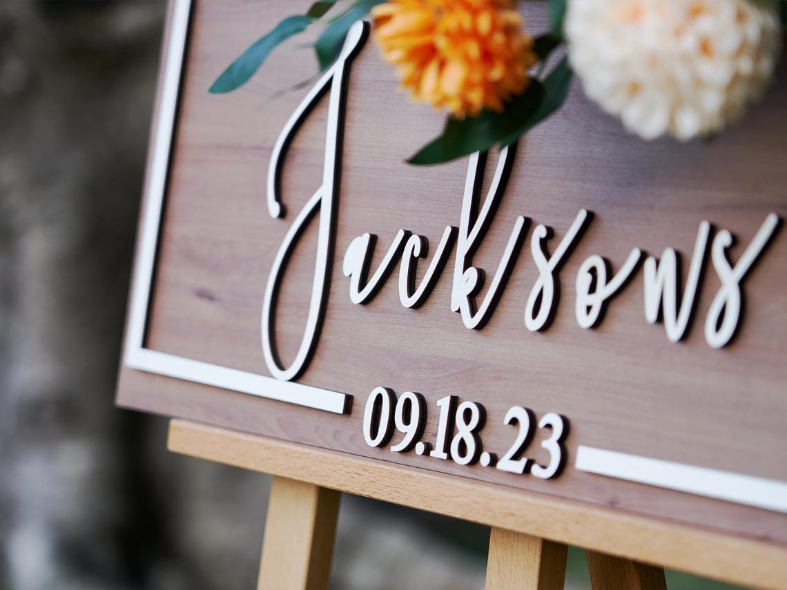Established Sign for Family, Design Own Sign, Last Name Wooden Sign for ...