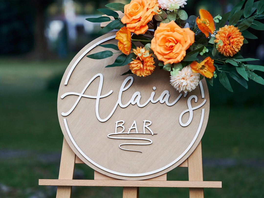 Rustic Bar Sign, Custom Name Bar Sign, Your Own Design Wooden Sign ...