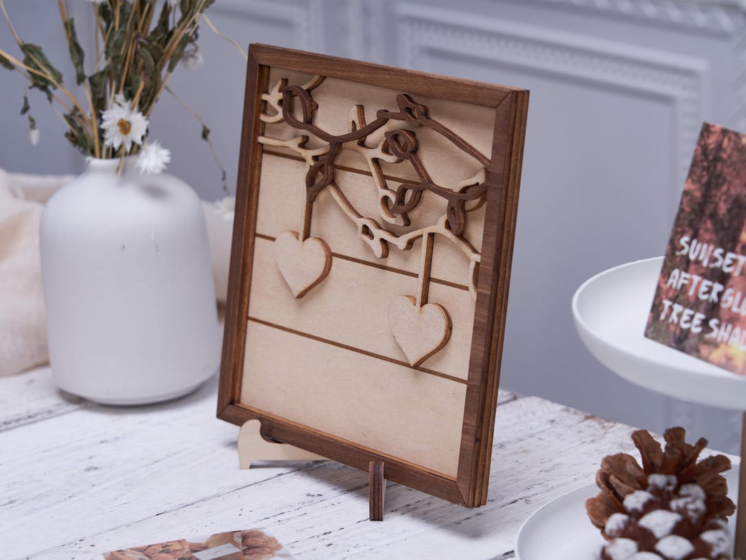 Family Tree Hanging Heart 3D Wall Hanging Ornament for Birthday, Friend ...
