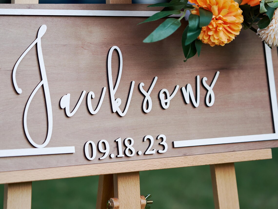 Established Sign for Family, Design Own Sign, Last Name Wooden Sign for ...