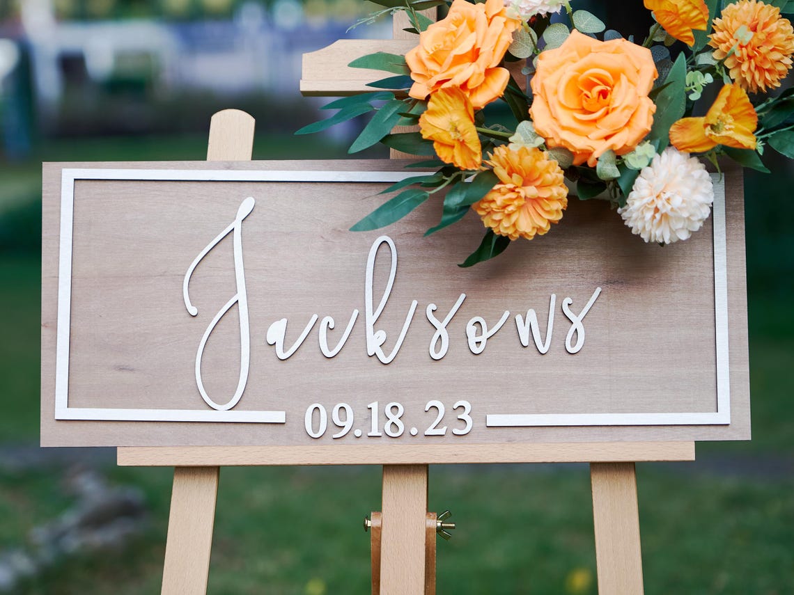 Established Sign for Family, Design Own Sign, Last Name Wooden Sign for ...
