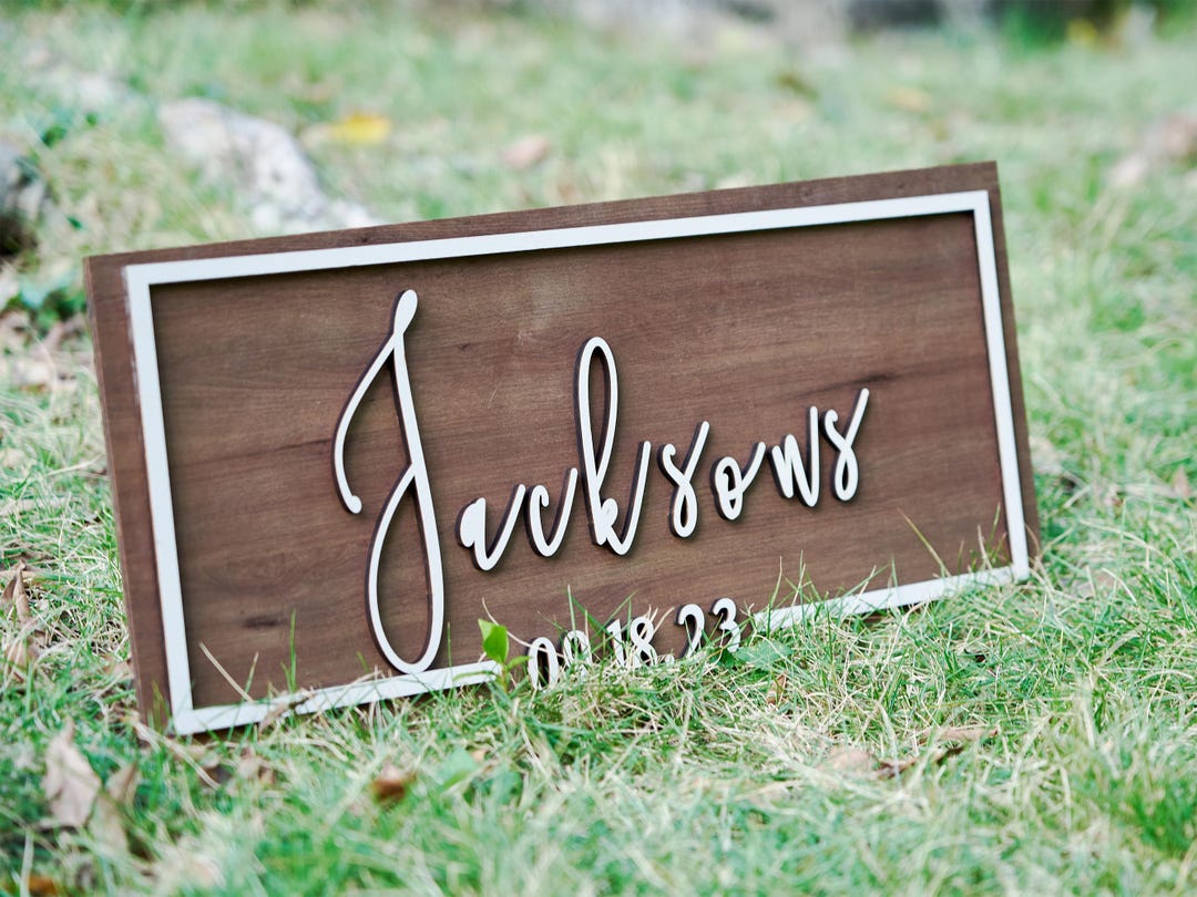 Established Sign for Family, Design Own Sign, Last Name Wooden Sign for ...