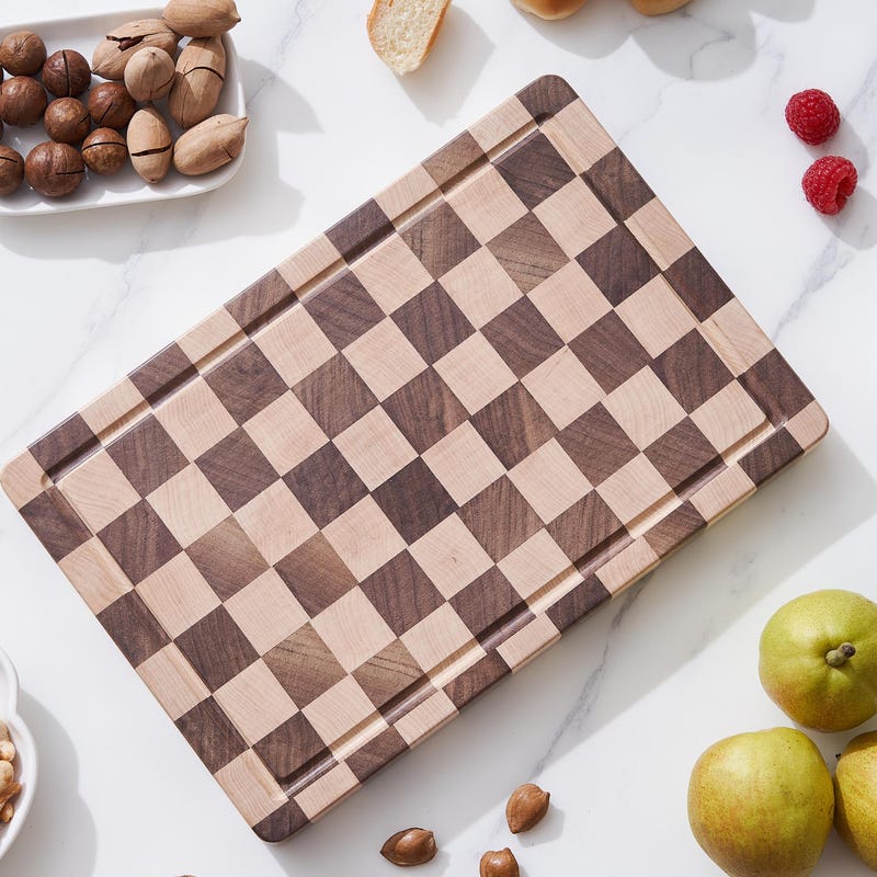 Wood Checker Board - Etsy