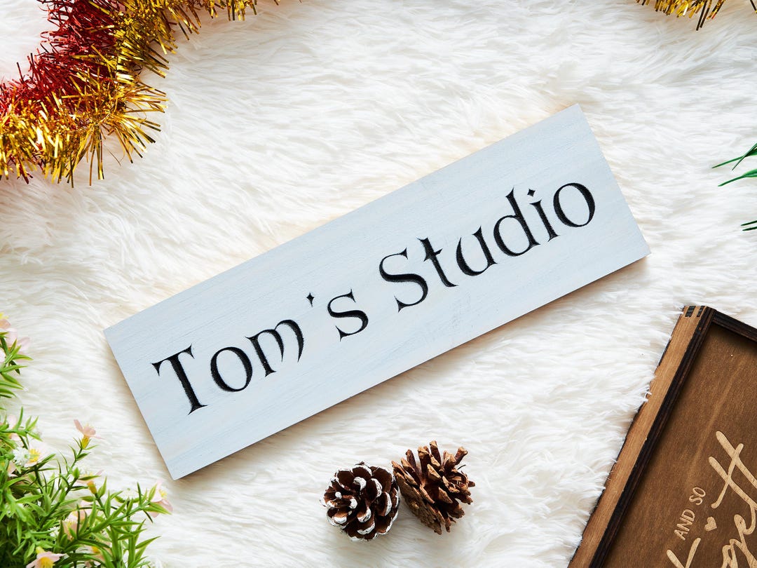 Personalized Custom Wood Sign, Studio Wall Decor Wooden Gift , Custom ...