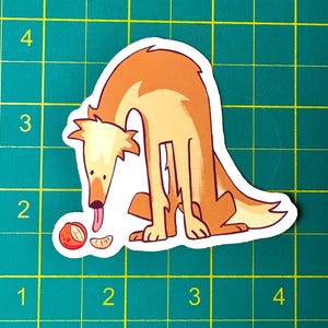 Orange Dog Sticker - Etsy