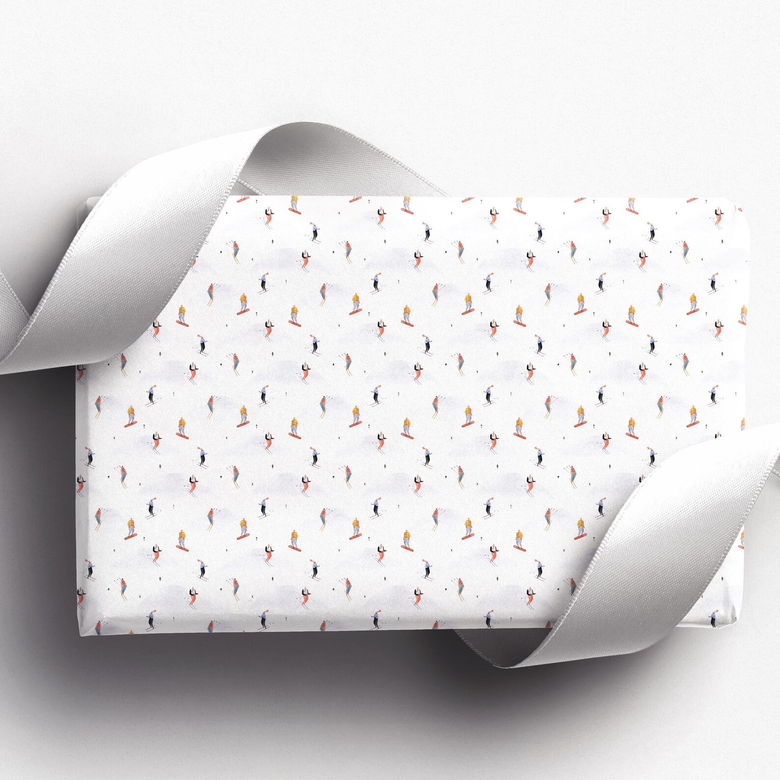 Mountain Skiing Wrapping Paper | Christmas | Snow and Winter | Holiday ...