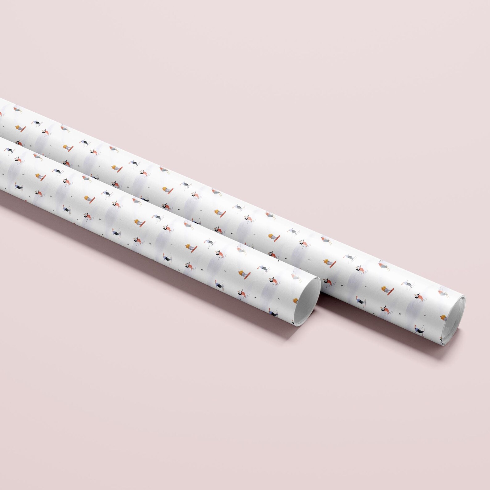 Mountain Skiing Wrapping Paper | Christmas | Snow and Winter | Holiday ...