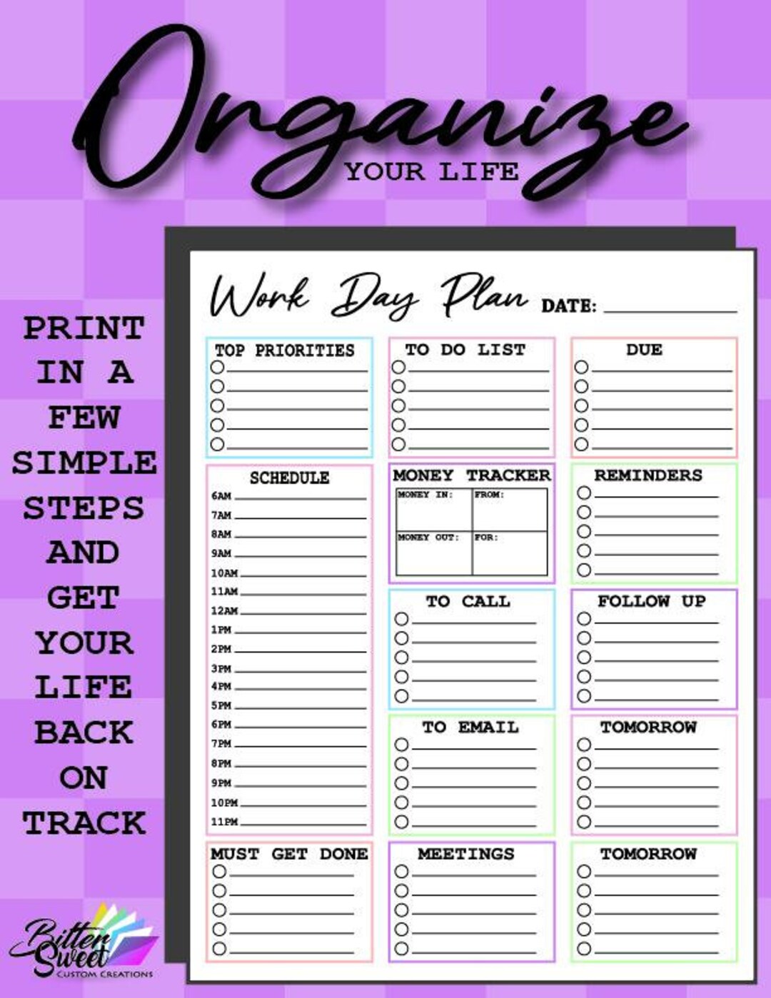 Work Day Planner - Etsy