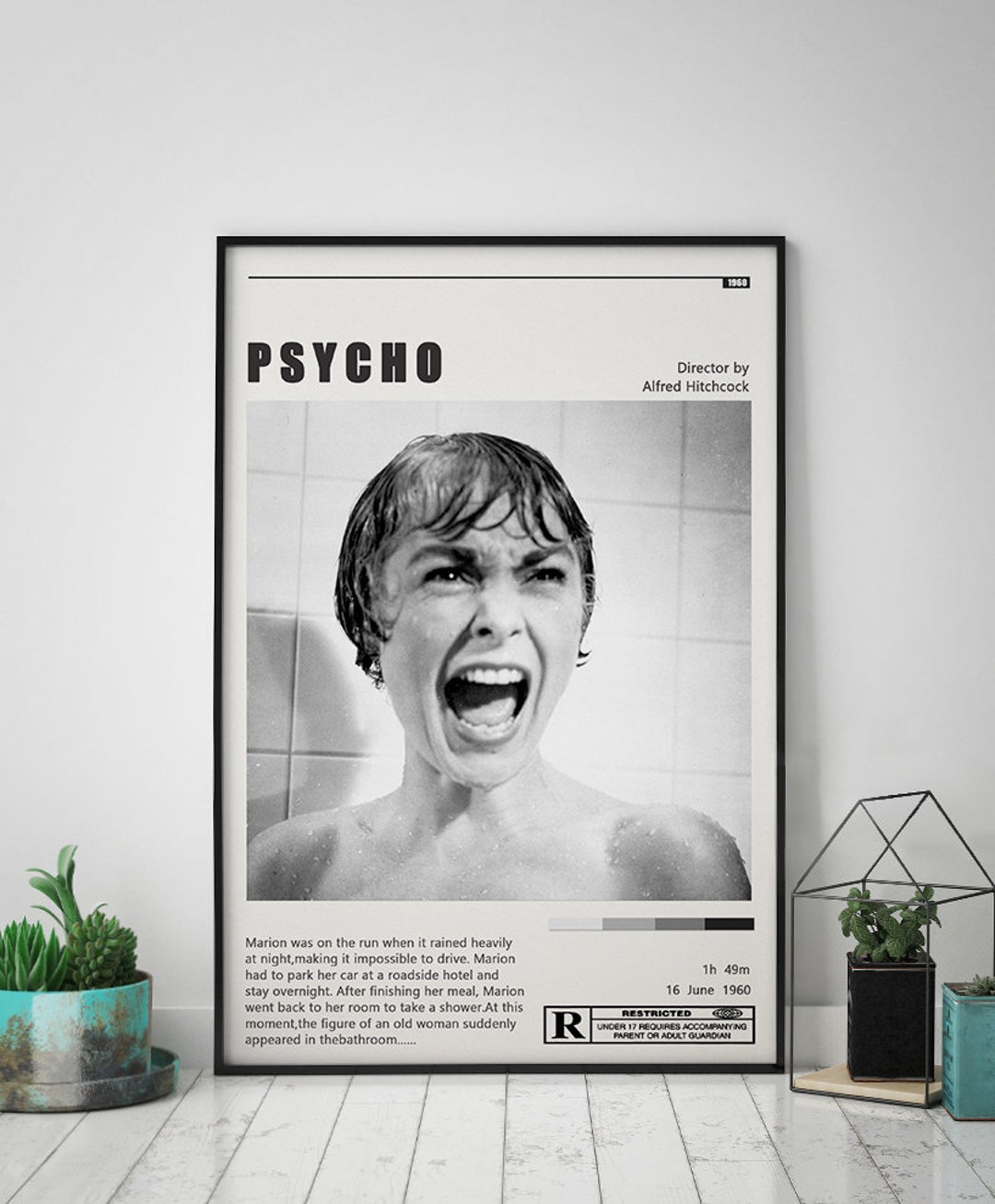Psycho Movie Poster,retro Posters,canvas Printing,gift Idea,wall Art ...