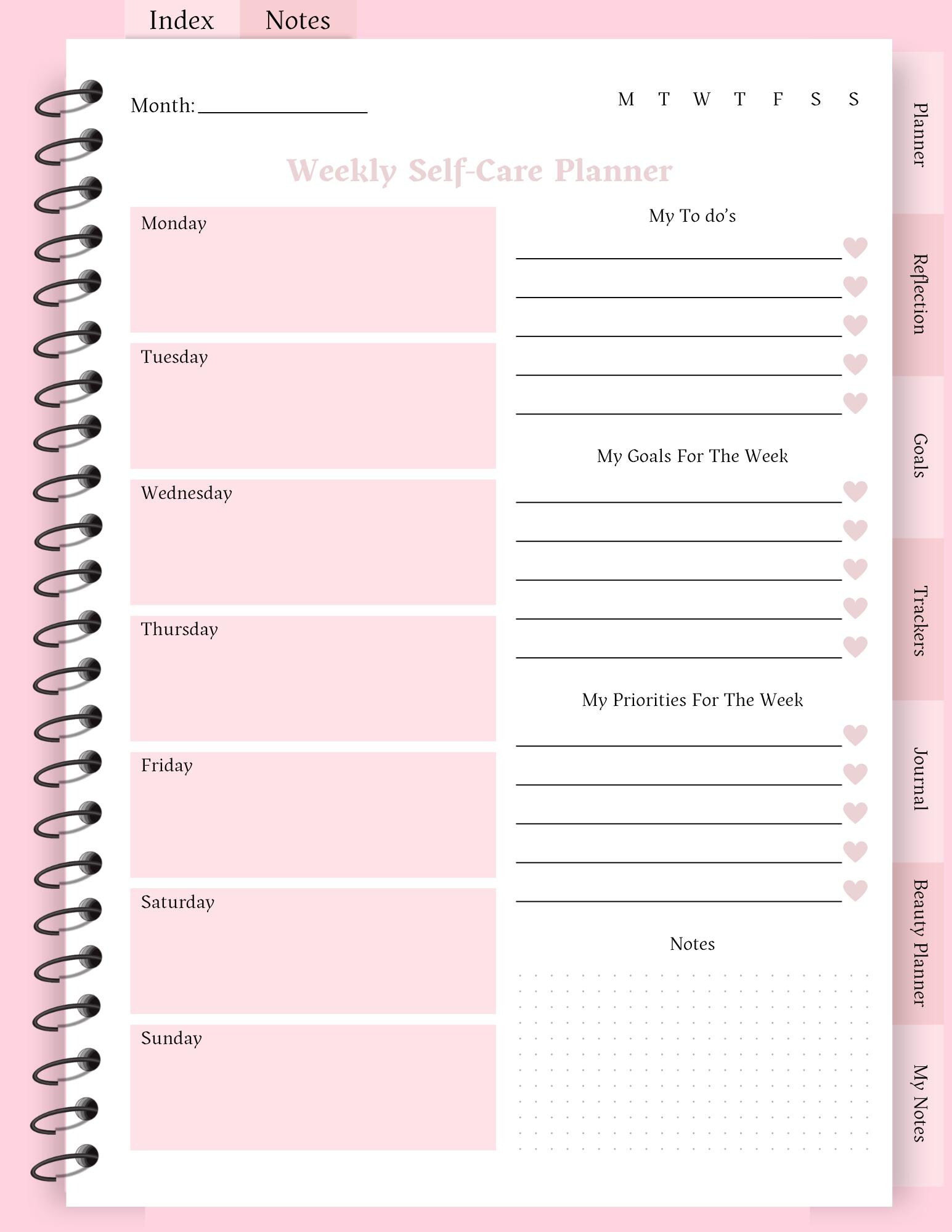 Self-care Digital Journal: Women's Wellness, 58-page PDF Printable - Etsy