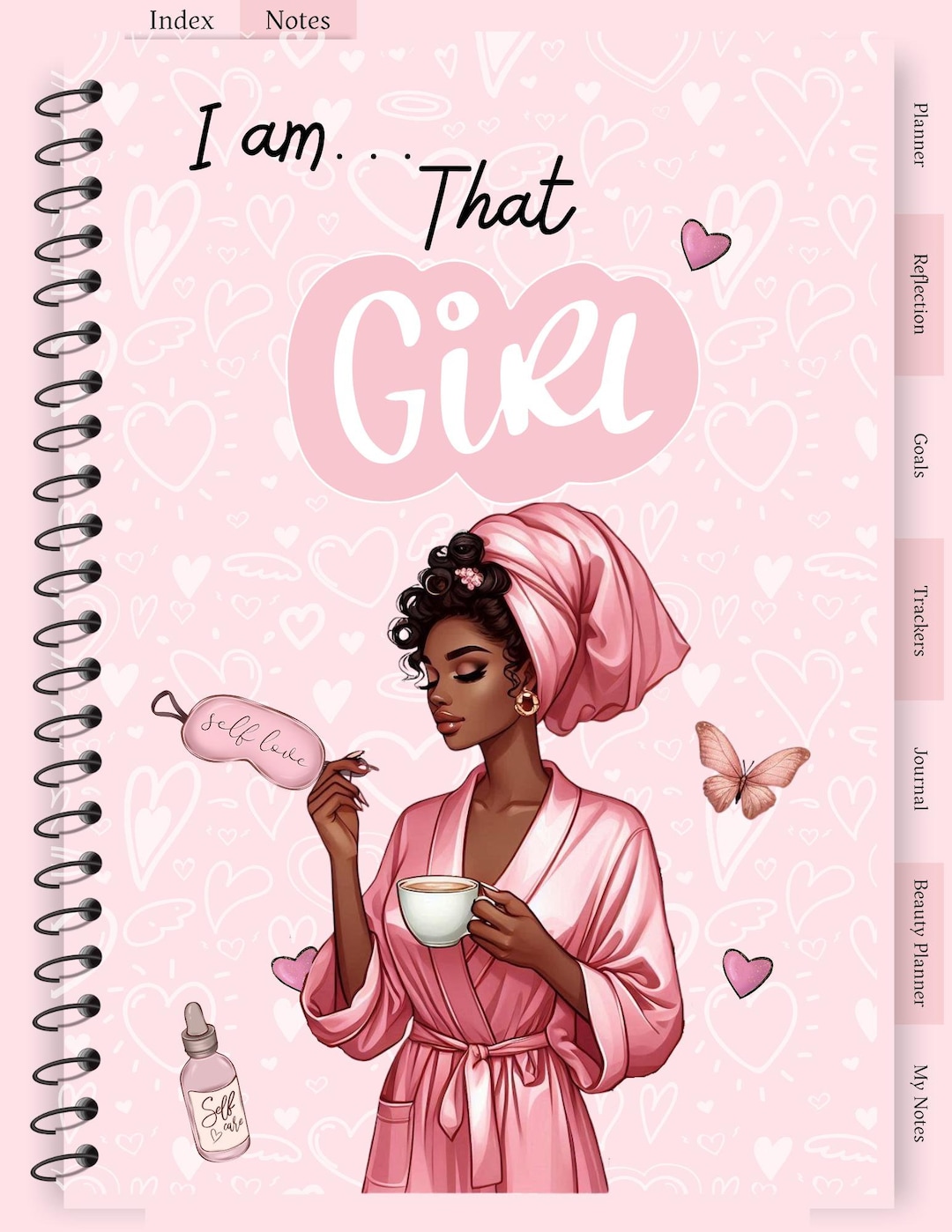 That Girl Digital Planner Stunning Girls Planner Pngs Pink Robe PNG ...