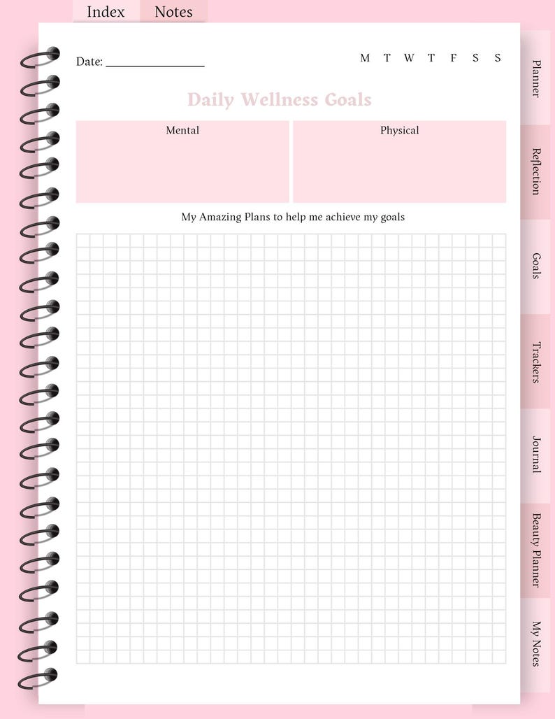 Self-care Digital Journal: That Girl Planner, 58-page PDF - Etsy