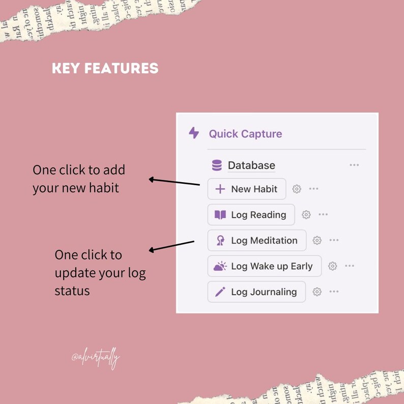 Notion Habit Tracker Template Build Consistent Habit Track Daily Progress Customizable Habit ...