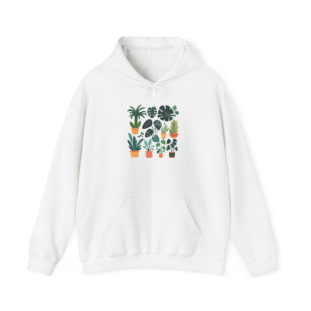 Botanical Plant Hoodie, Cozy Plant Lover Sweatshirt, Nature-inspired ...