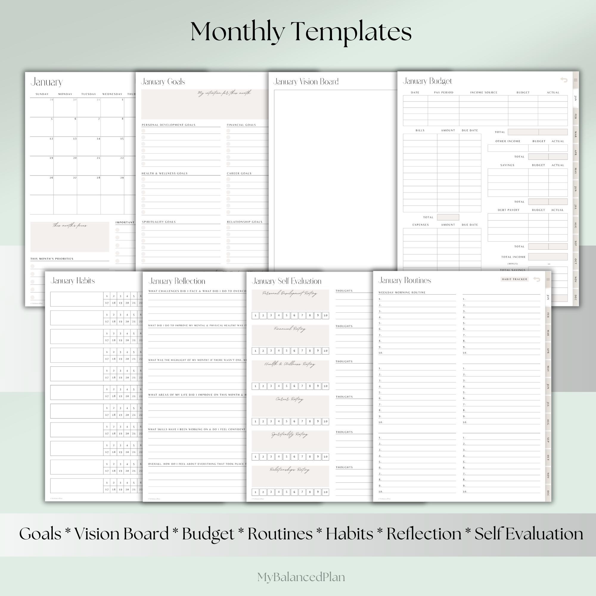 2025 Digital Planner, Goodnotes Digital Planner, Minimalist Planner ...