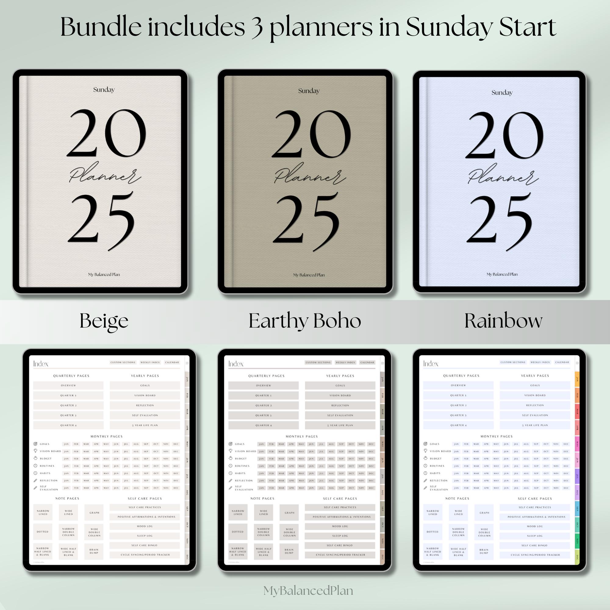 2025 Digital Planner, Goodnotes Digital Planner, Minimalist Planner ...