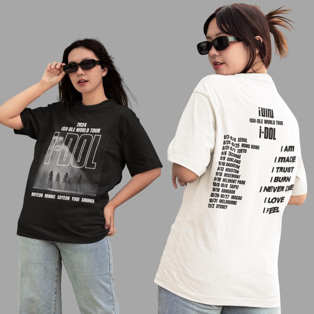 Gidle World Tour Concert Shirt KPOP Fan Made Tshirt ALL I VER ...