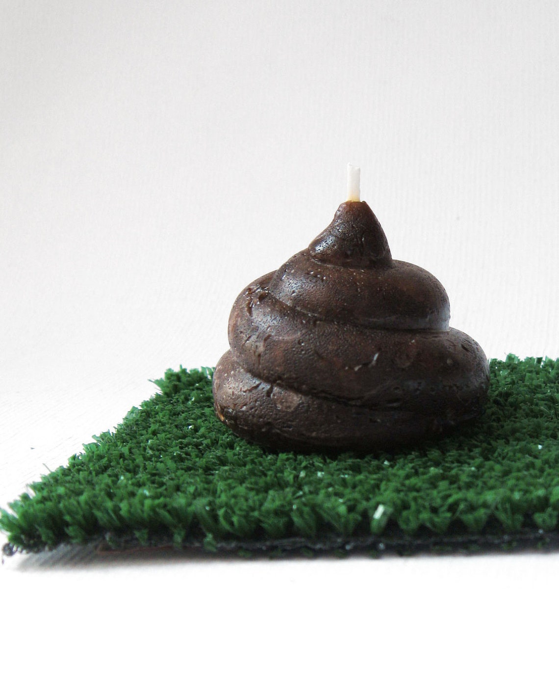 Cute POO Candle With Portable Turf Chocolate Scented - Etsy