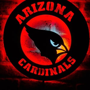 Arizona Cardinals LED Lighted Sign, Cardinals Illuminated Wall Decor ...