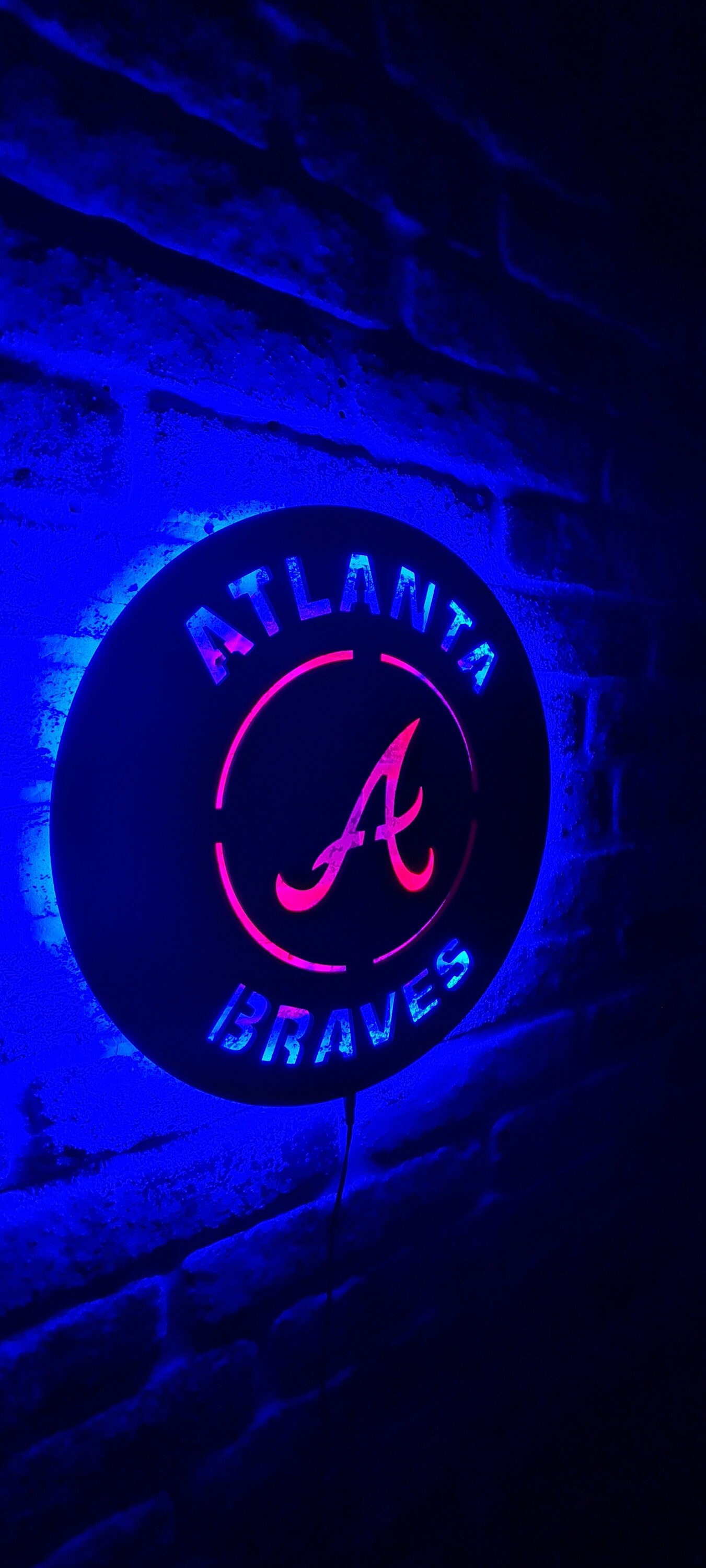 Atlanta Braves Led Sign, Braves MLB Baseball Team Fans Led Lighted Wall ...