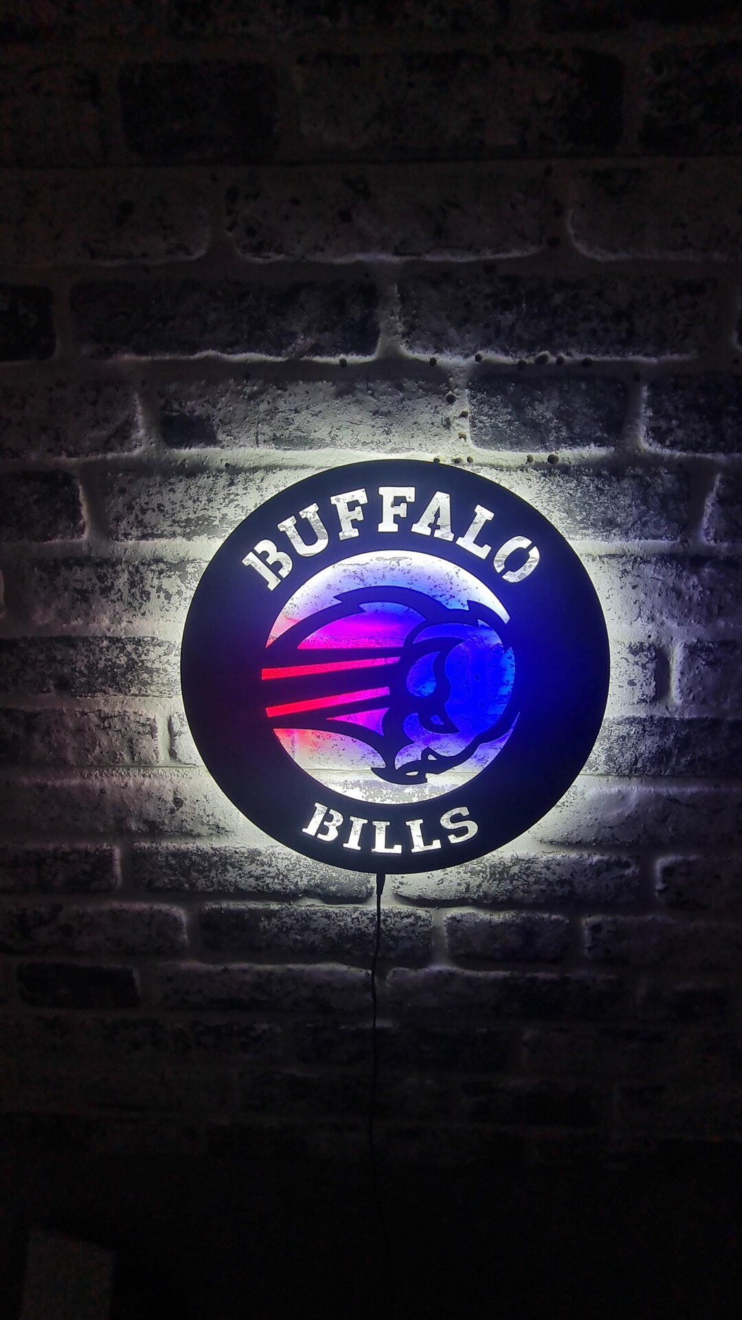 Buffalo Bills Led Sign, Bills American Football Team Illuminated Sleek ...