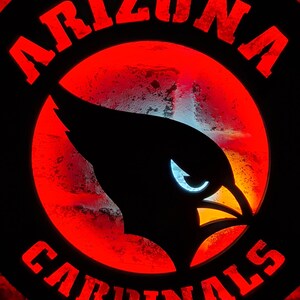 Arizona Cardinals LED Lighted Sign, Cardinals Illuminated Wall Decor ...