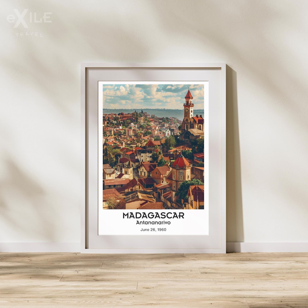 Antananarivo Travel Print Madagascar Art | Antananarivo Madagascar Gift ...