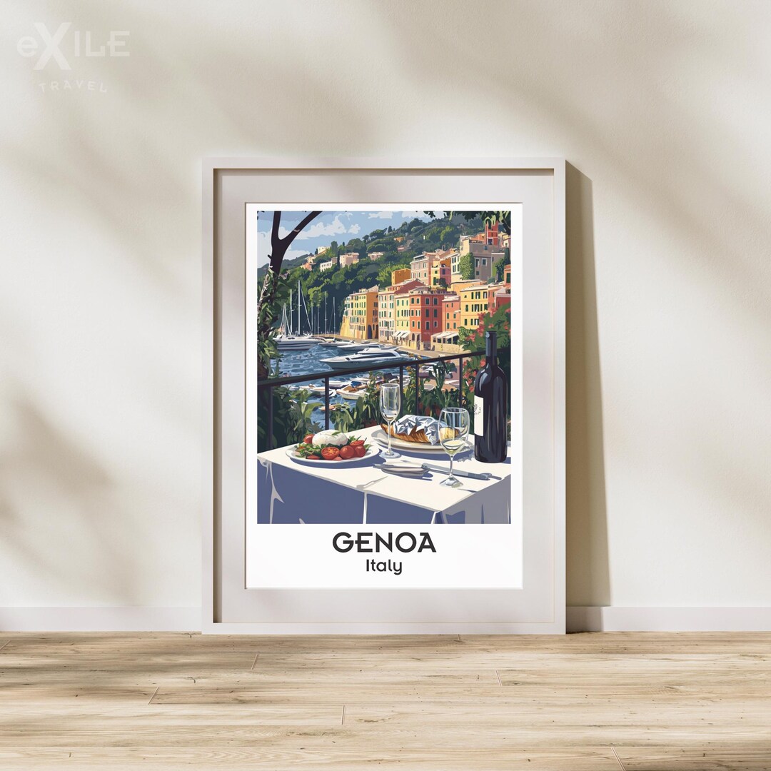 Genoa Italy Print, Italy Poster, Travel Poster, Travel Print, Genoa Art ...