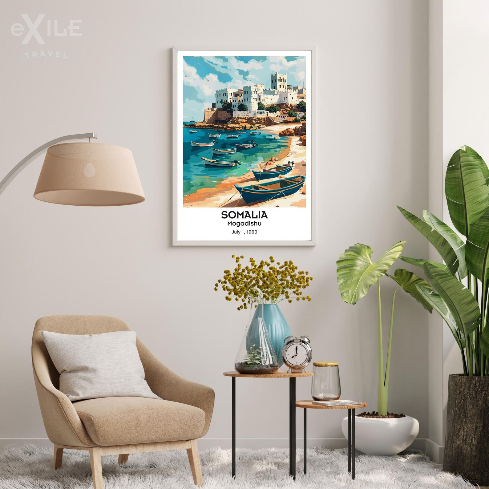 Mogadishu Travel Print Somalia Art | Mogadishu Somalia Gifts Poster ...