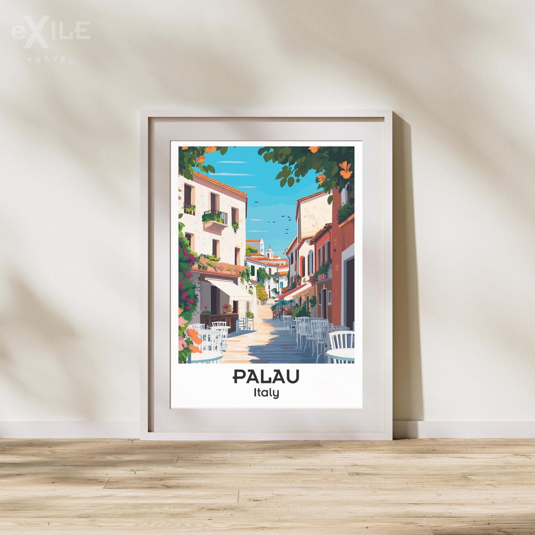 Palau Italy Print, Italy Poster, Travel Poster, Travel Print, Palau Art ...