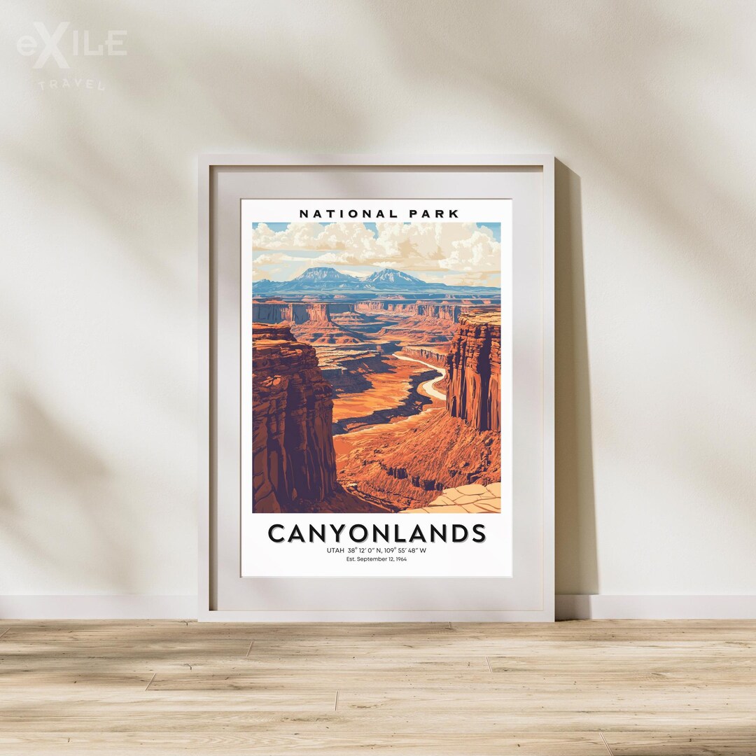 Canyonlands National Park Travel Poster, Canyonlands Travel Print, USA ...