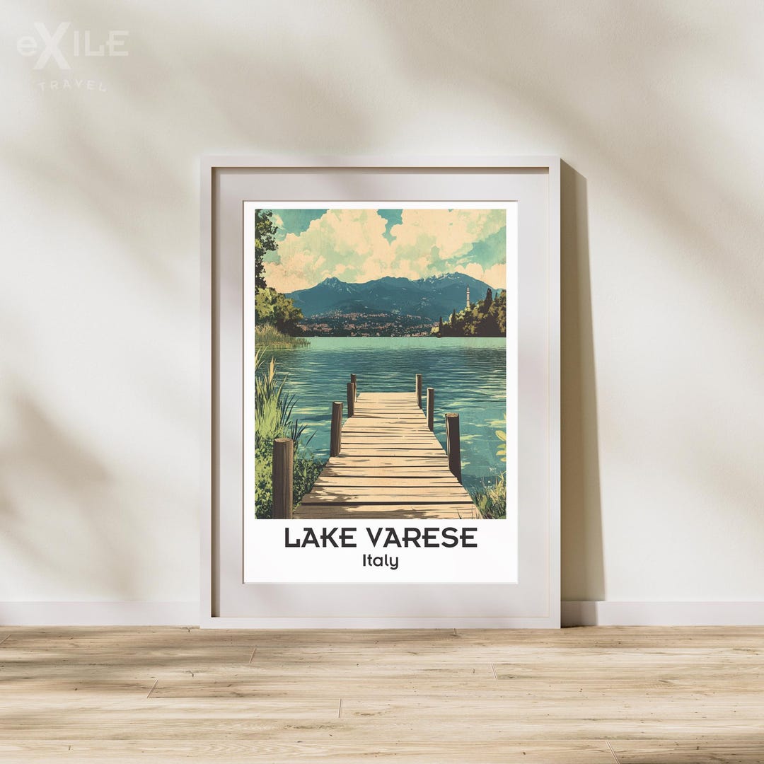 Lake Varese Italy Print, Italy Poster, Travel Poster, Travel Print ...