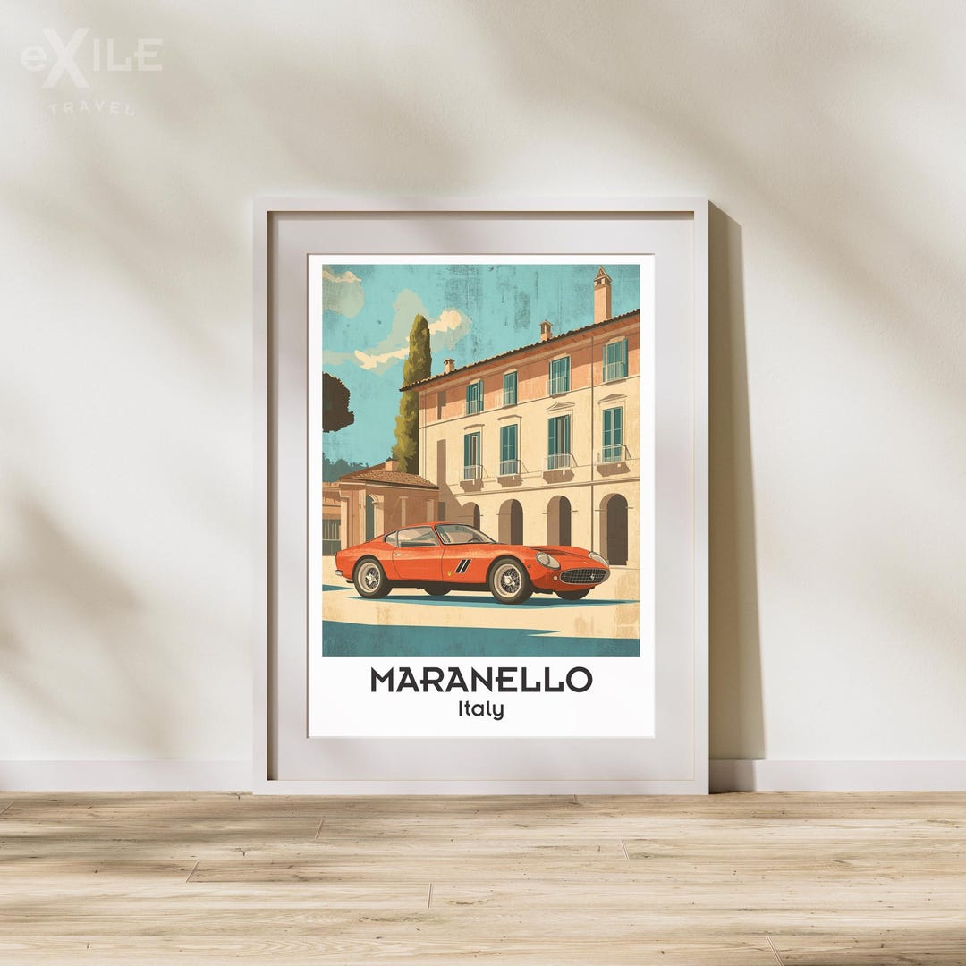 Maranello Italy Print, Italy Poster, Travel Poster, Travel Print ...