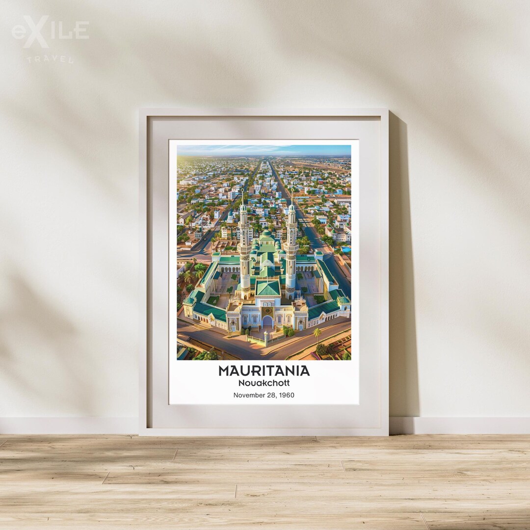 Nouakchott Travel Print Mauritania Art | Nouakchott Gift Art Poster ...