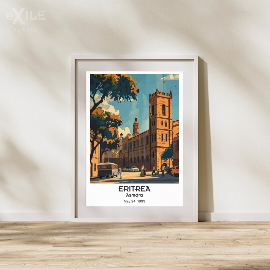 Asmara Travel Print Eritrea Art | Asmara Eritrea Gifts Poster | Home ...