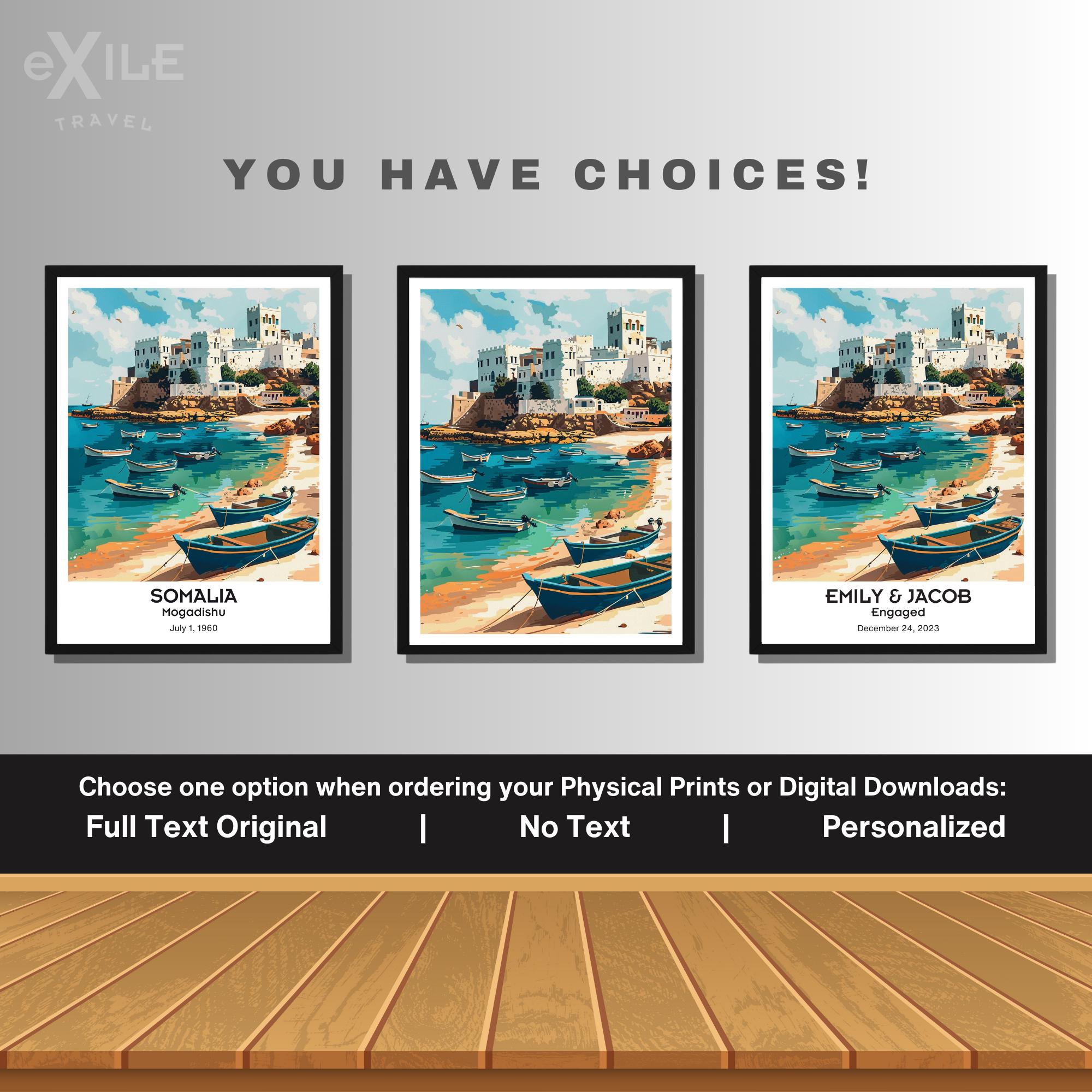 Mogadishu Travel Print Somalia Art | Mogadishu Somalia Gifts Poster ...
