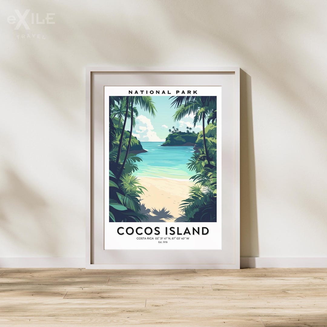 Cocos Island National Park Travel Poster, Cocos Island Park Travel ...