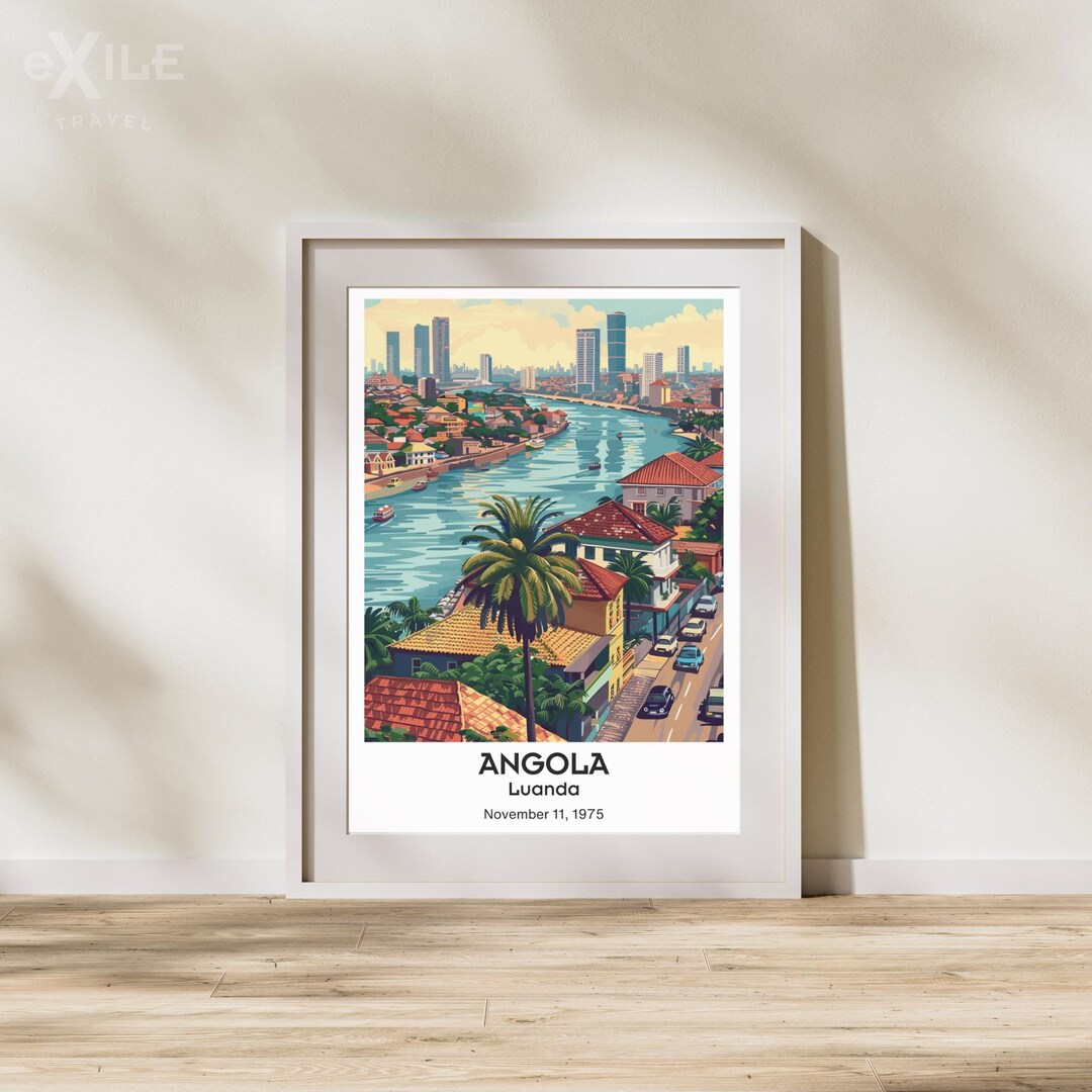 Luanda Travel Print Angola Art Luanda Gift Poster Home Decor Decoration ...