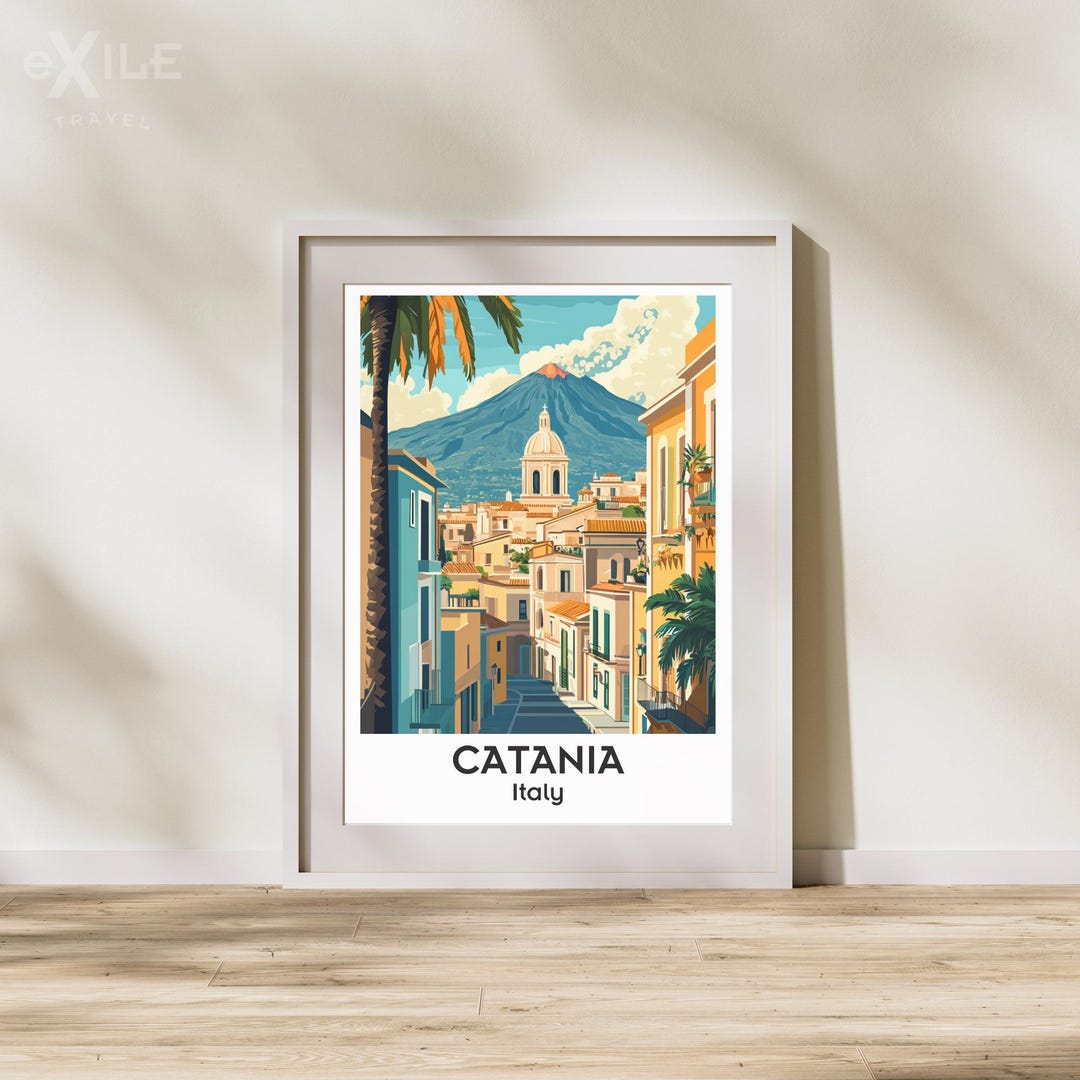 Catania Italy Print, Italy Poster, Travel Poster, Travel Print, Catania ...