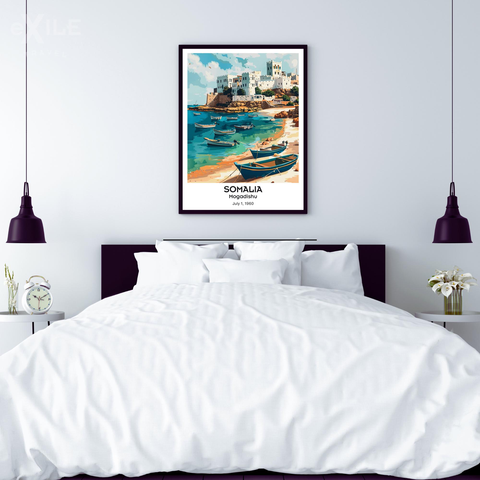 Mogadishu Travel Print Somalia Art | Mogadishu Somalia Gifts Poster ...